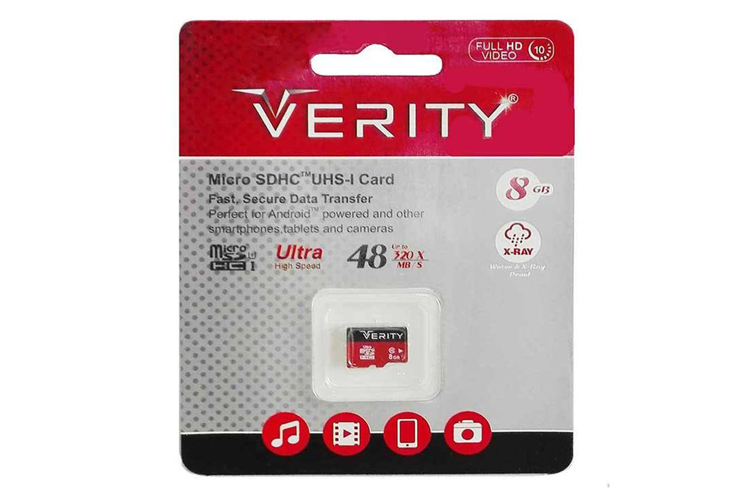 قیمت رم گوشی وریتی microSDHC با ظرفیت 8 گیگابایت مدل DU102 کلاس 10 ...