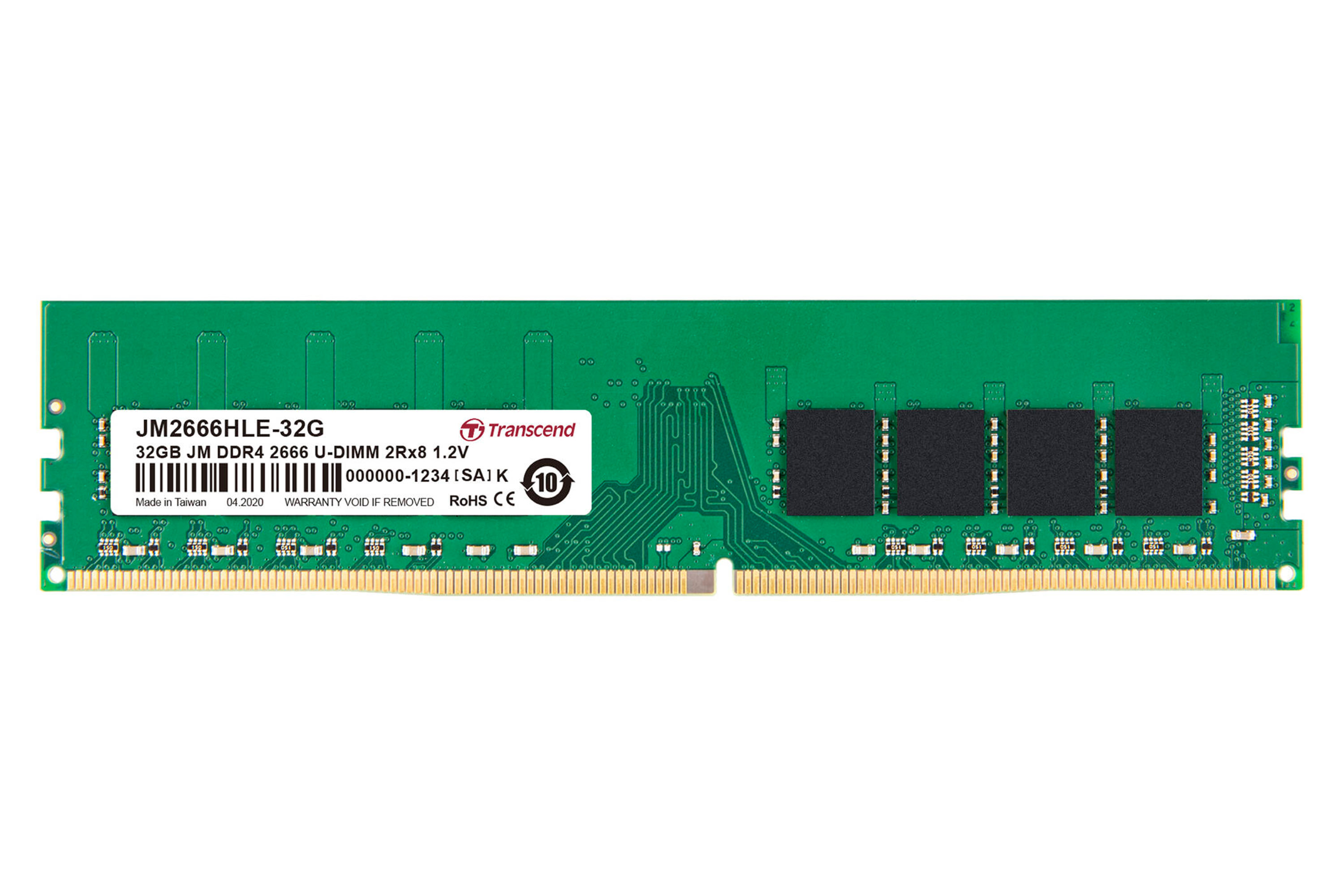 قیمت رم ترنسند JM2666HLE-32G ظرفیت 32 گیگابایت از نوع DDR4-2666