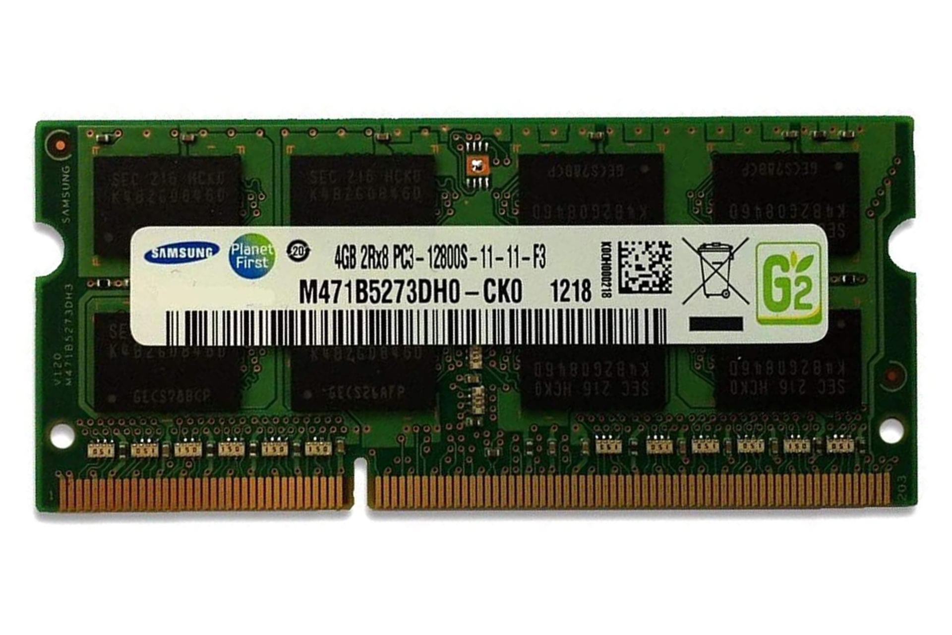 قیمت رم سامسونگ M471B5273DH0-CK0 ظرفیت 4 گیگابایت از نوع DDR3-1600