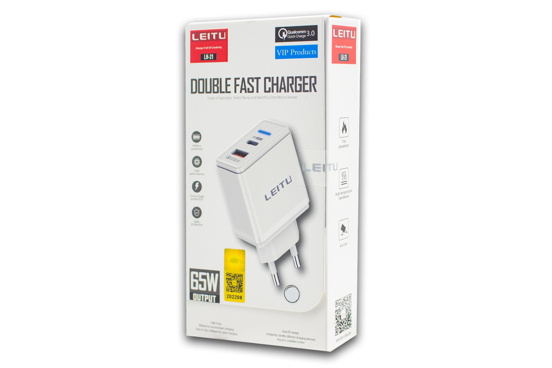 قیمت شارژر لیتو LEITU LH-21 With Lightning Cable اصلی