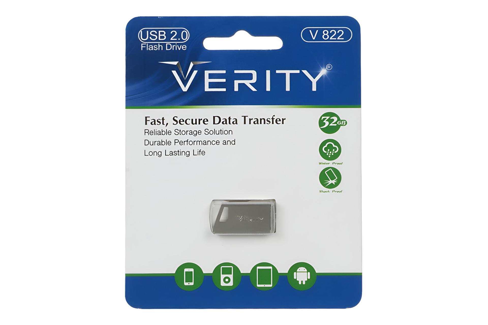قیمت فلش مموری وریتی مدل V 822 ظرفیت 32 گیگابایت USB 2.0
