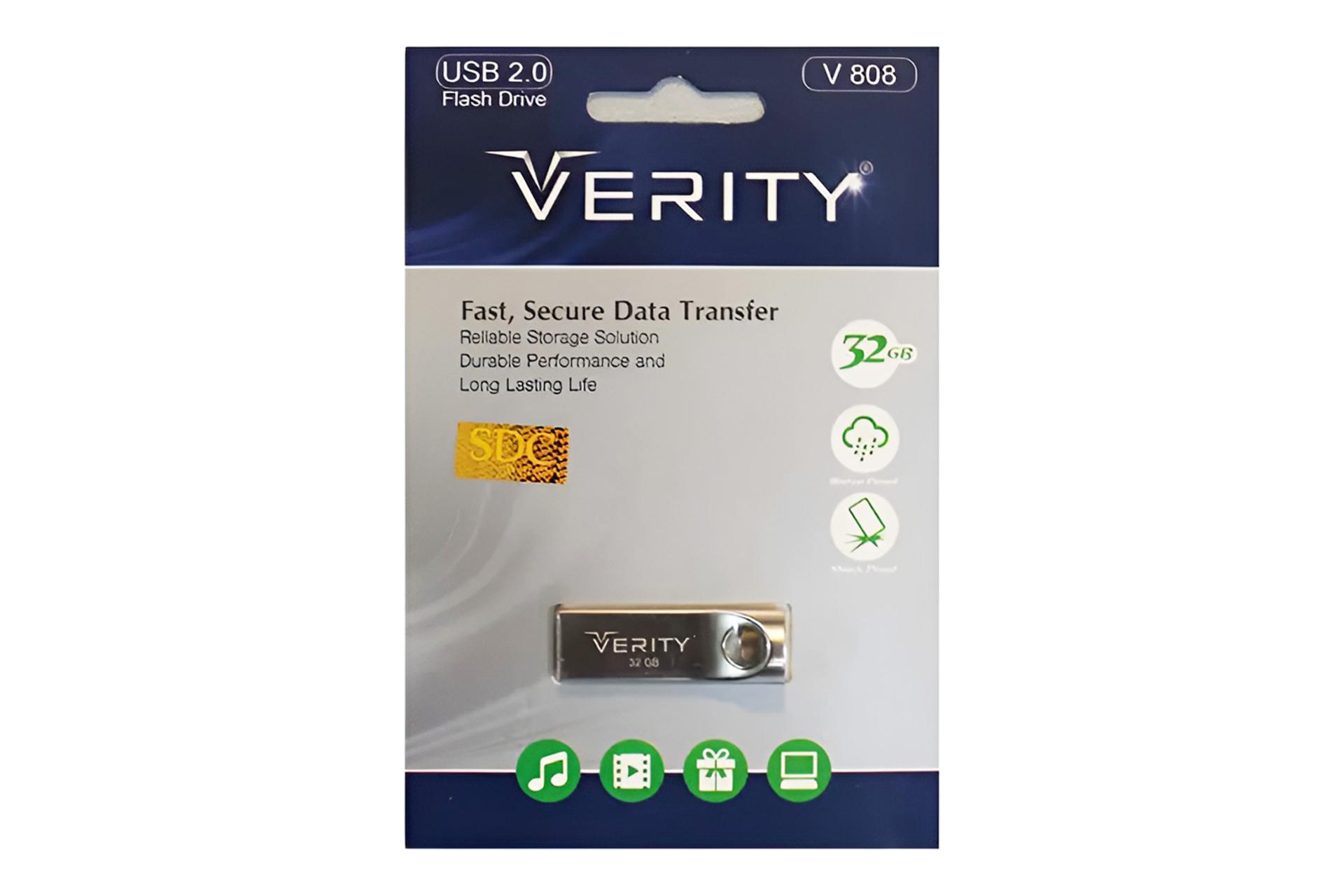 قیمت فلش مموری وریتی مدل V 808 ظرفیت 32 گیگابایت USB 2.0