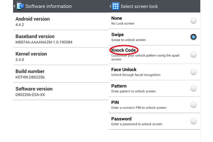ویژگی Knock Code برای دارندگان نسخه‌ی بین‌المللی جی۲ منتشر شد - زومیت