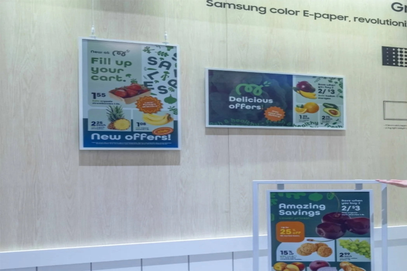 سامسونگ نخستین نمایشگر رنگی جوهر الکترونیک و بسیار کم‌مصرف خود را معرفی ...